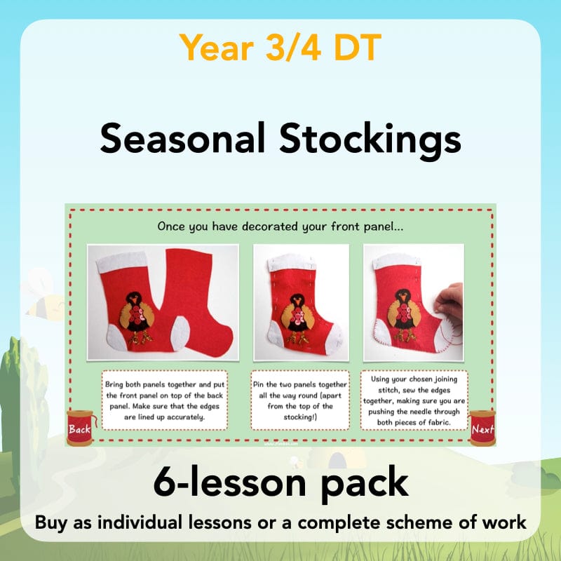 Kids Christmas Stockings | Christmas Sewing for Kids PlanBee