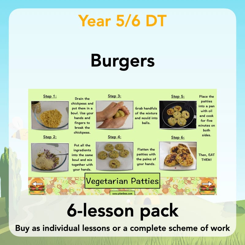 KS2 Kids Burger Recipe Lessons by PlanBee