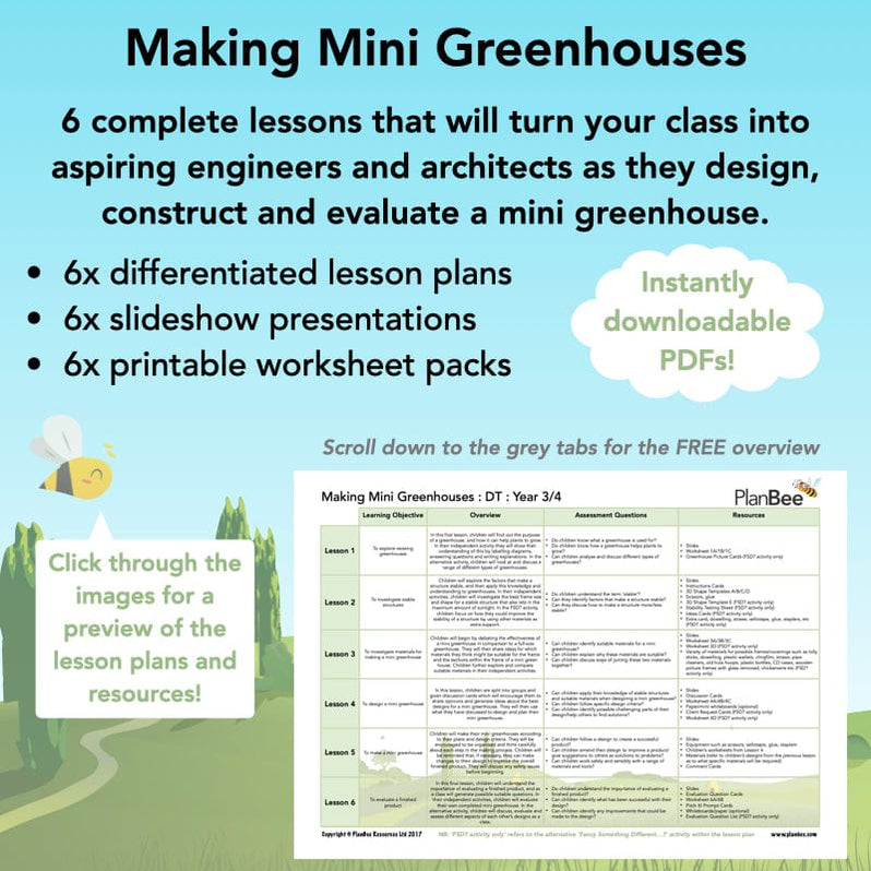 Making Mini Greenhouses: complete DT scheme of work for KS2 — PlanBee