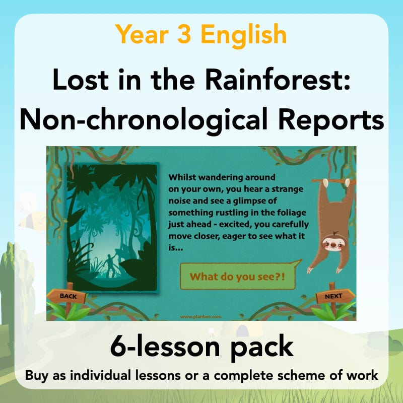 Lost in the Rainforest: Non chronological Reports Year 3 — PlanBee