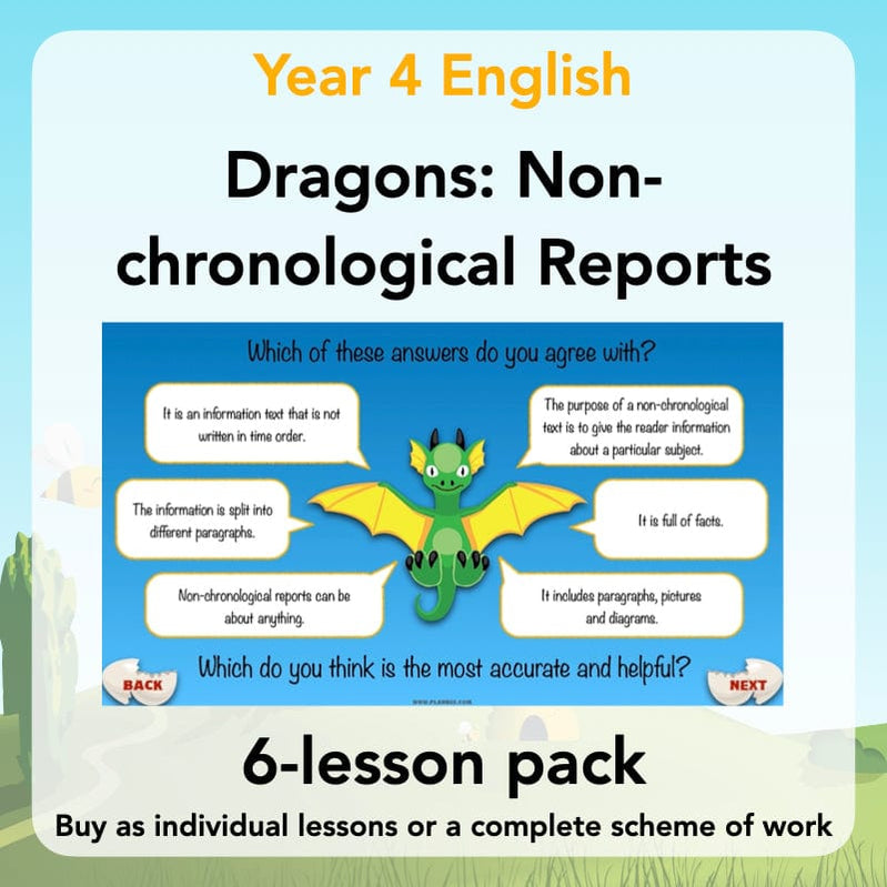 Year 4 English Literacy worksheets and lessons by PlanBee
