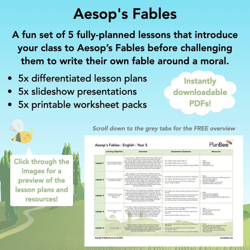Aesop's Fables KS2 English Lesson Plans by PlanBee
