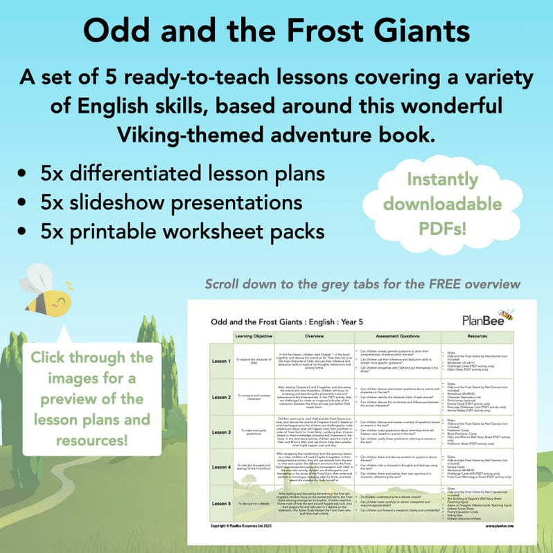 Odd and the Frost Giants KS2 Lesson Pack by PlanBee