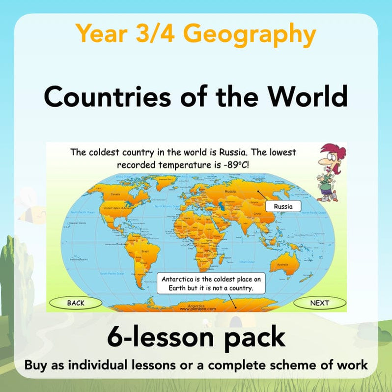 Countries of the World KS2 Geography Lessons by PlanBee