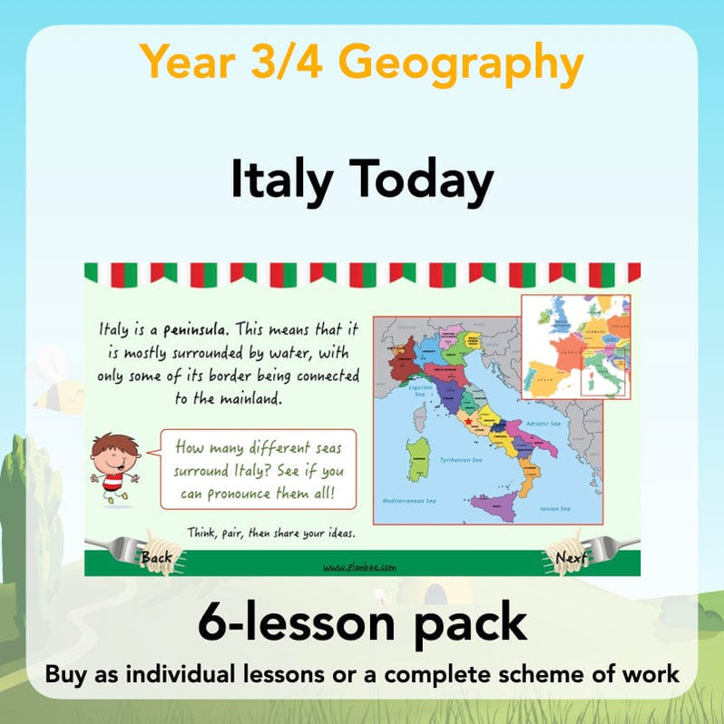 Italy Today: Italy KS2 Year 3 & Year 4 Geography by PlanBee
