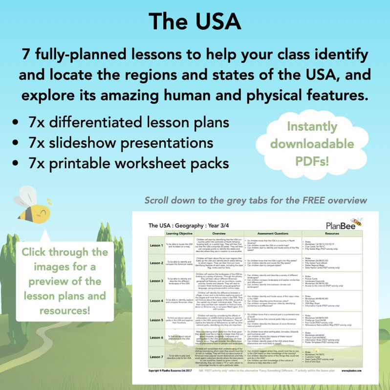 The USA KS2 USA Geography lessons for Year 3 & Year 4 — PlanBee