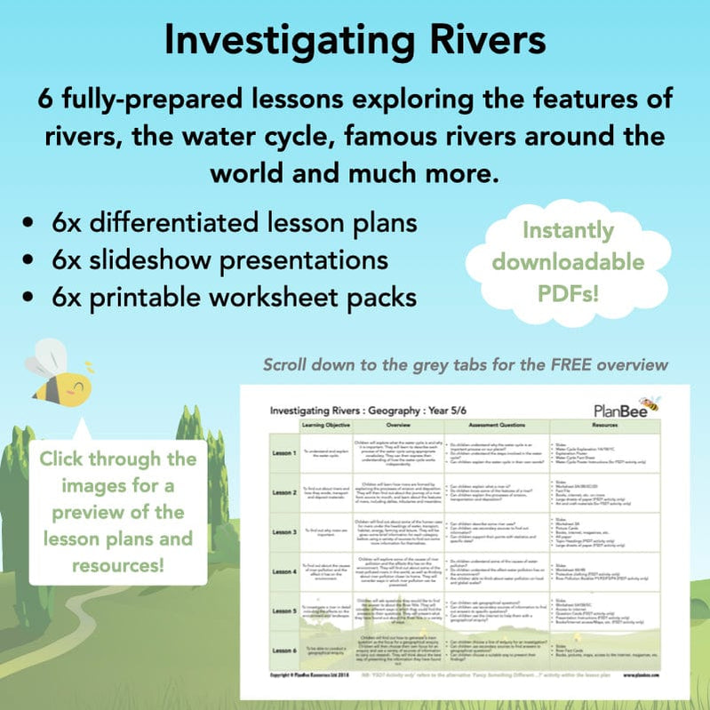 Rivers and Coasts KS2 and KS1 Geography lessons by PlanBee