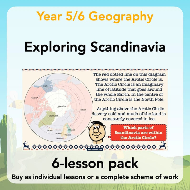 Exploring Scandinavia KS2 lesson pack Geography by PlanBee