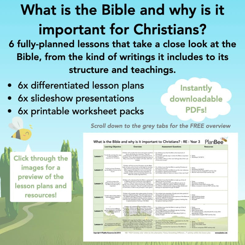 What is the Christian Bible? Year 3 KS1 RE Lessons — PlanBee