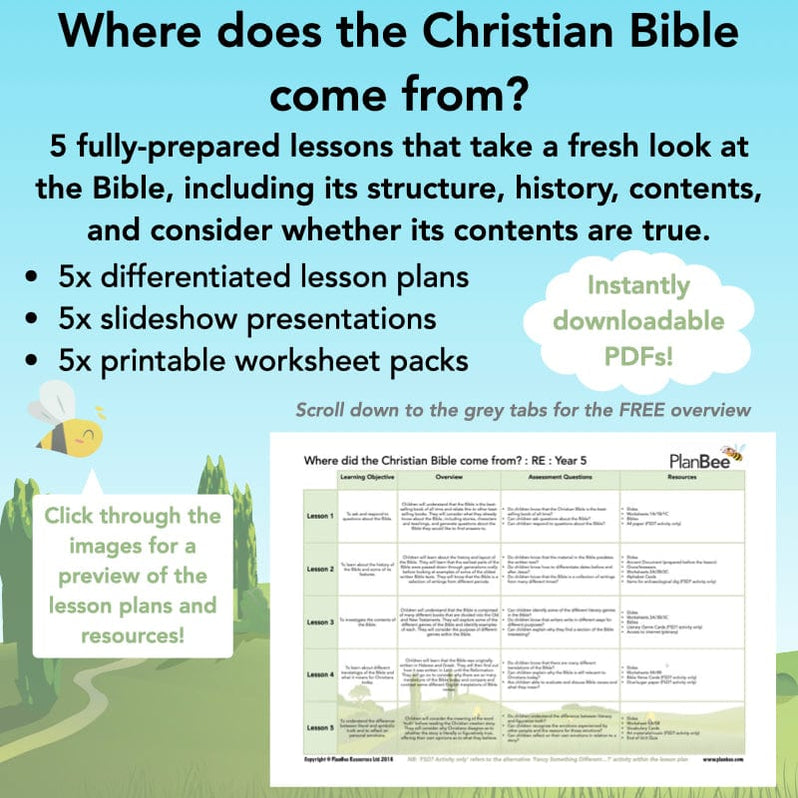 Where did the Christian Bible come from? KS2 RE by PlanBee