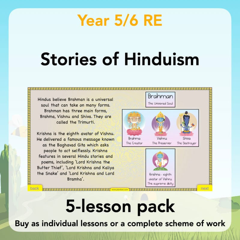 Hinduism KS1 and Hinduism KS2 lesson packs by PlanBee