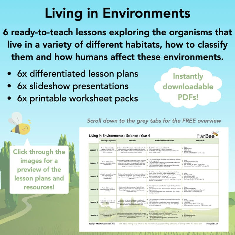 Living Things and Their Habitats KS2 & KS1 Lesson Plans — PlanBee