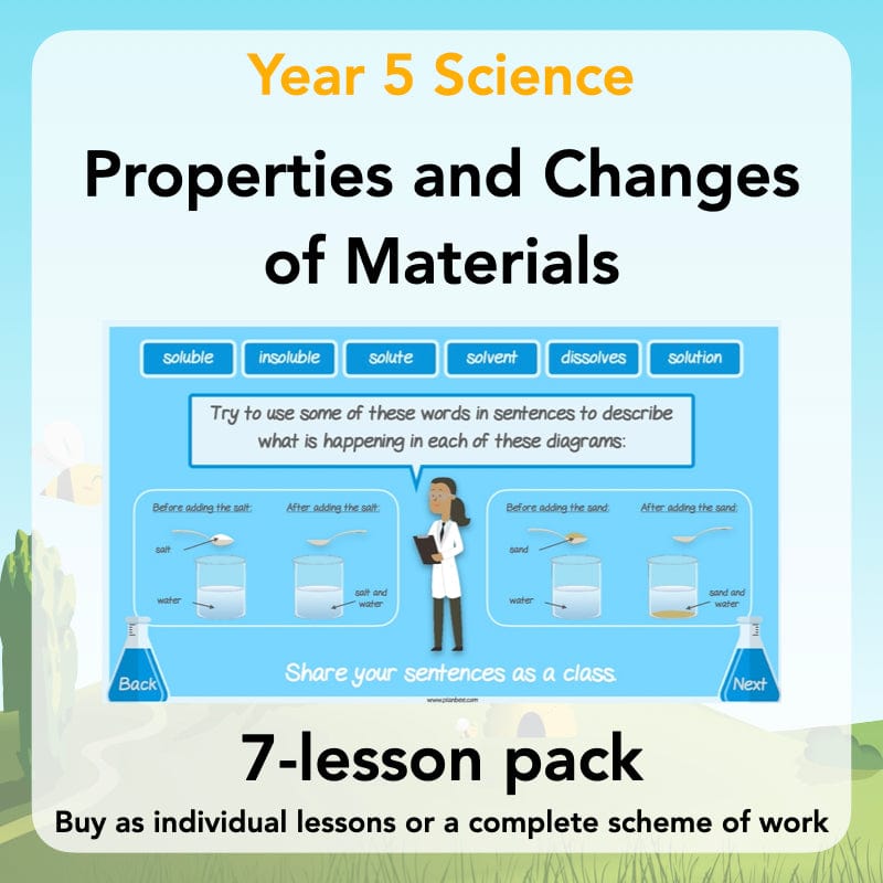 Properties and Changes of Materials Year 5 Resources — PlanBee