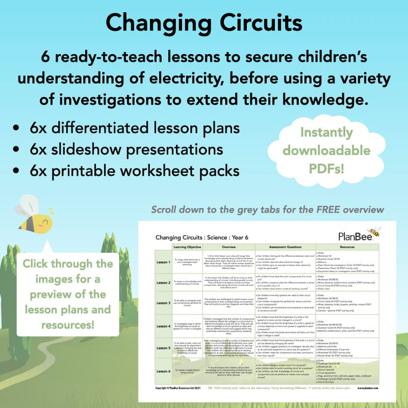 Changing Circuits - Electricity Year 6 Lesson Planning — PlanBee