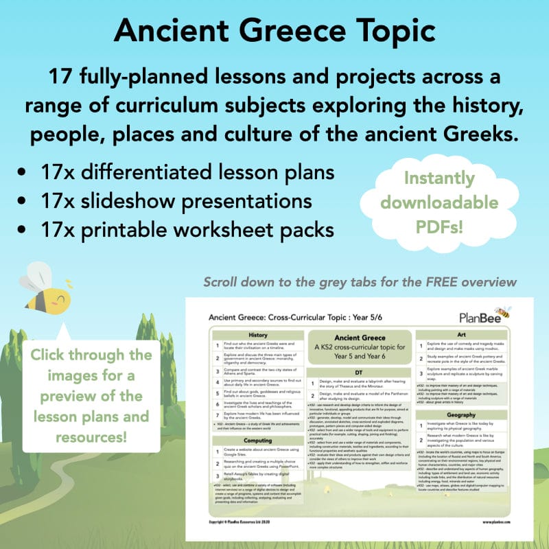 Ancient Greece KS2 Planning and Topic Resources by PlanBee