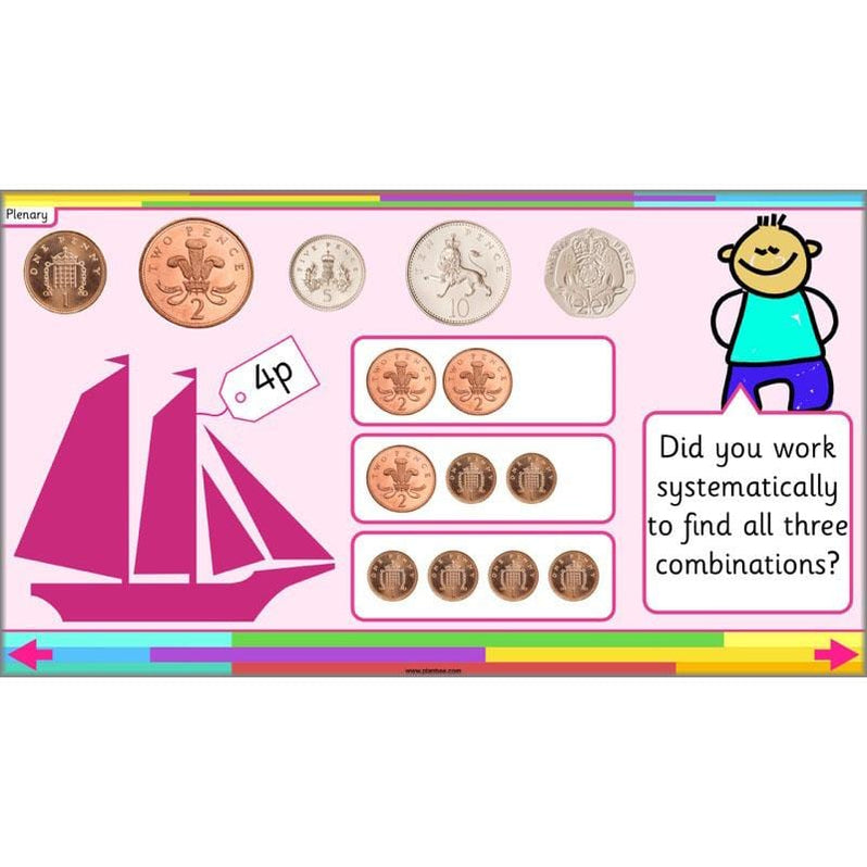 Let’s make totals using coins Year 1 Maths plans by PlanBee