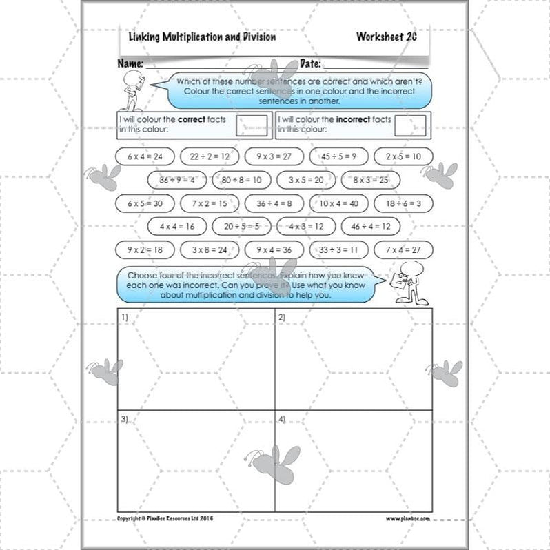 Linking Multiplication and Division Year 3 Maths by PlanBee