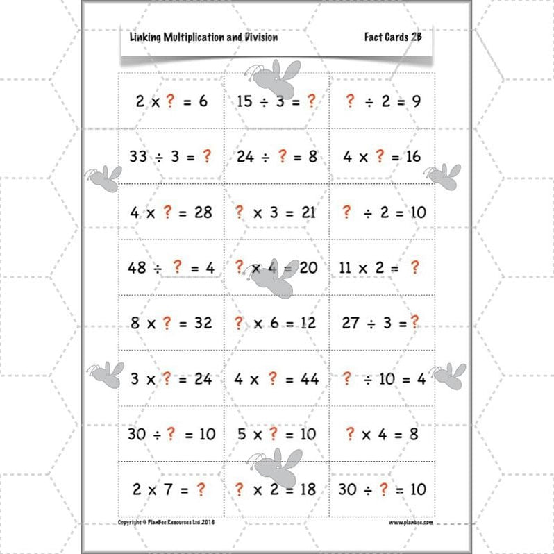 Linking Multiplication and Division Year 3 Maths by PlanBee