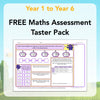 FREE Maths Assessment Taster Pack Year 1-6 by PlanBee