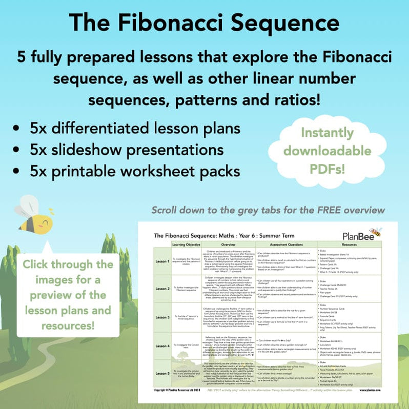 The Fibonacci Sequence: KS2 Maths lesson planning — PlanBee