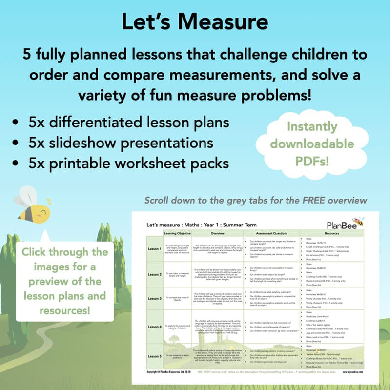 Measurement KS1 and KS2 Maths Lesson Packs by PlanBee