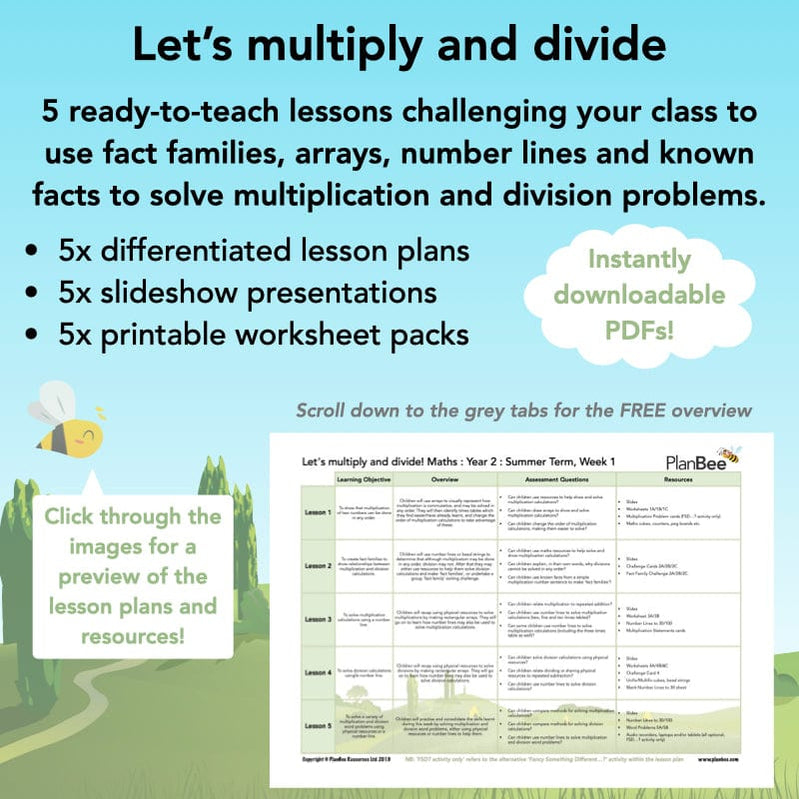 Multiplication and Division Games KS1 and KS2 by PlanBee