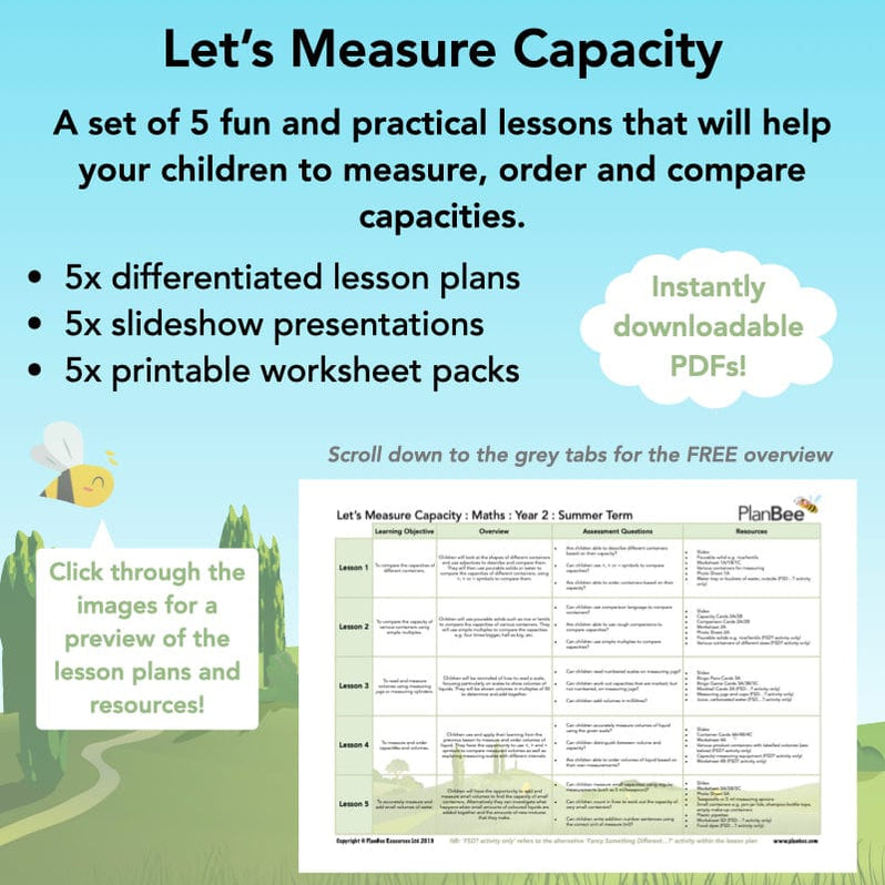 Let's measure capacity - Year 2 Maths planning and resources — PlanBee