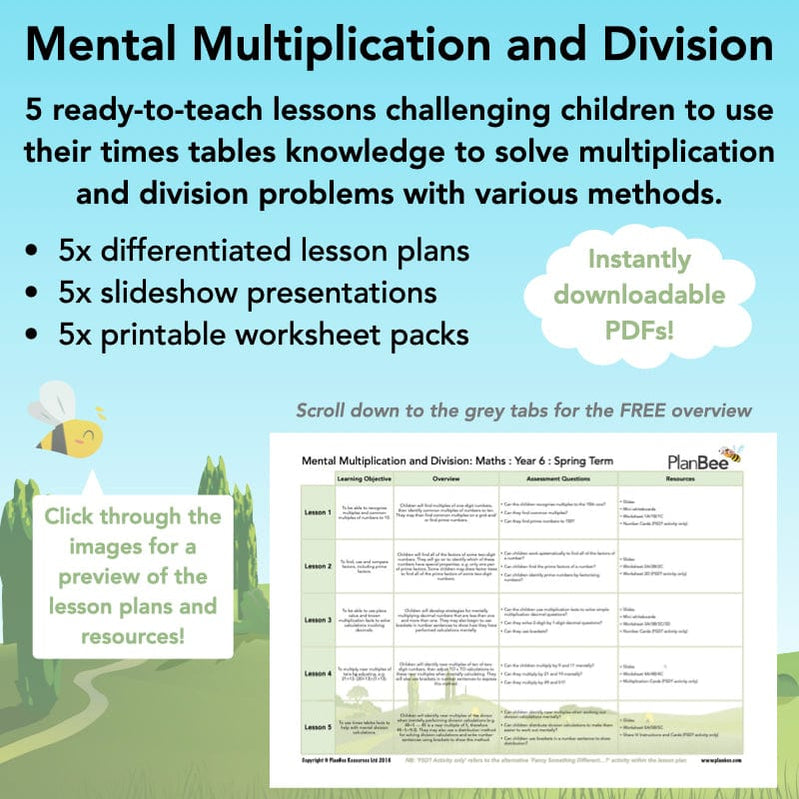 Year 6 Maths lesson packs with worksheets by PlanBee