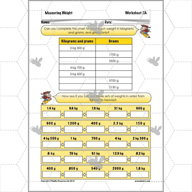 Measuring Weight KS2 Year 4 Maths Planning by PlanBee