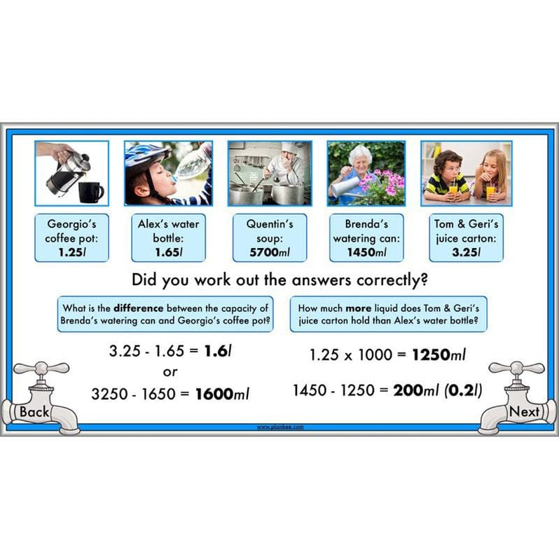 Measuring Capacity KS2 Year 4 Maths Lesson Planning Pack — PlanBee