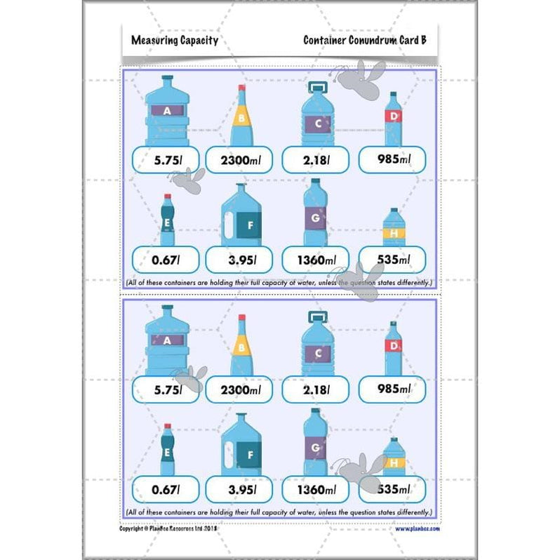 Measuring Capacity KS2 Year 4 Maths Lesson Planning Pack — PlanBee