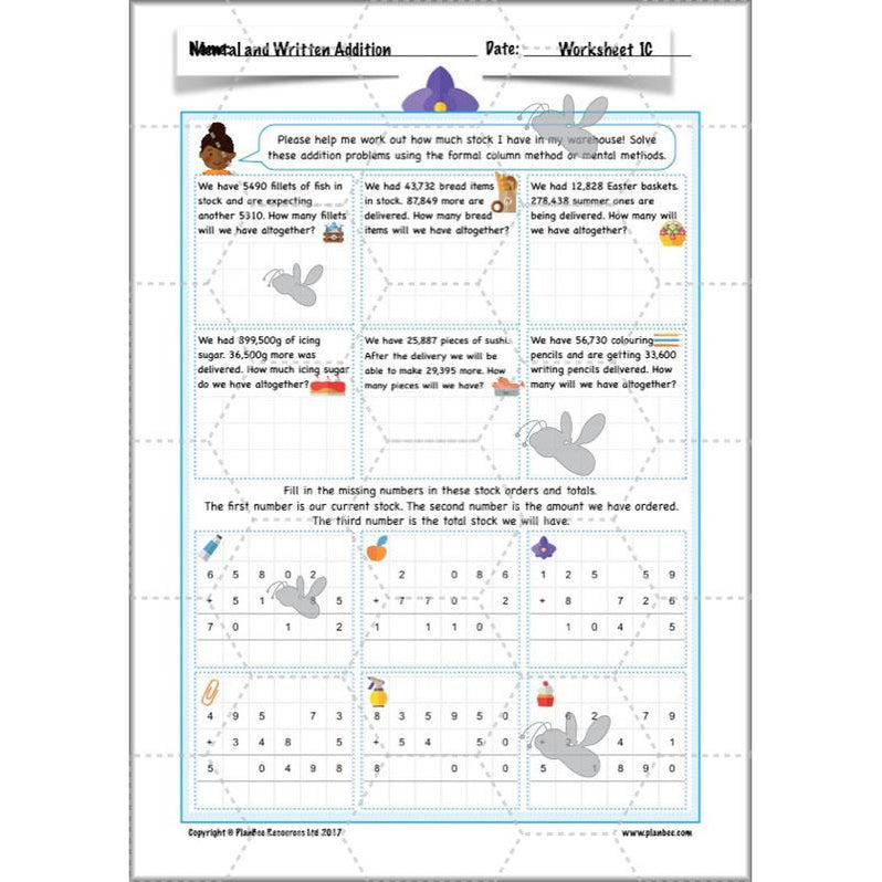 Mental & Written Addition - Year 5 Maths Planning - PlanBee