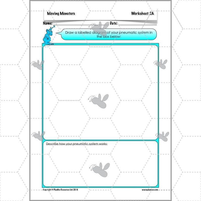 Moving Monsters Year 3 KS2 Pneumatics Lessons by PlanBee