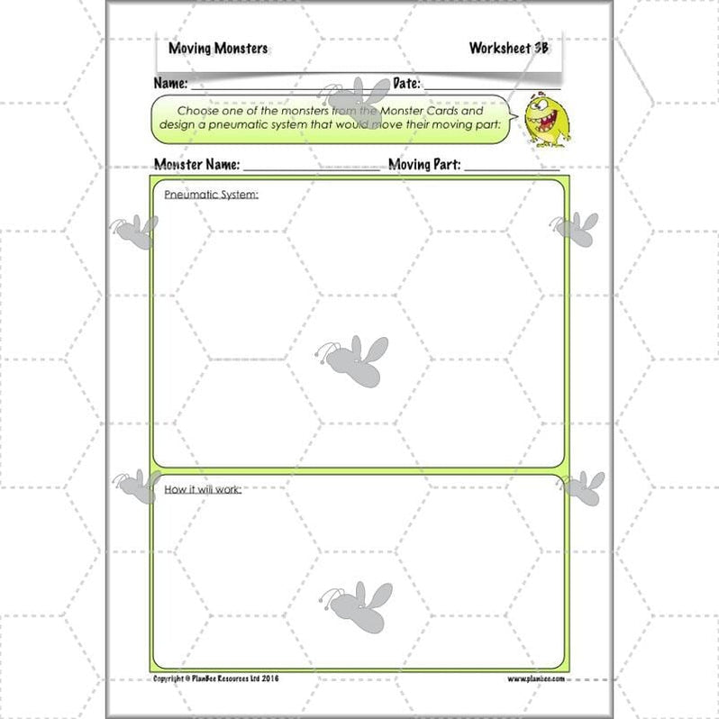 Moving Monsters Year 3 KS2 Pneumatics Lessons by PlanBee