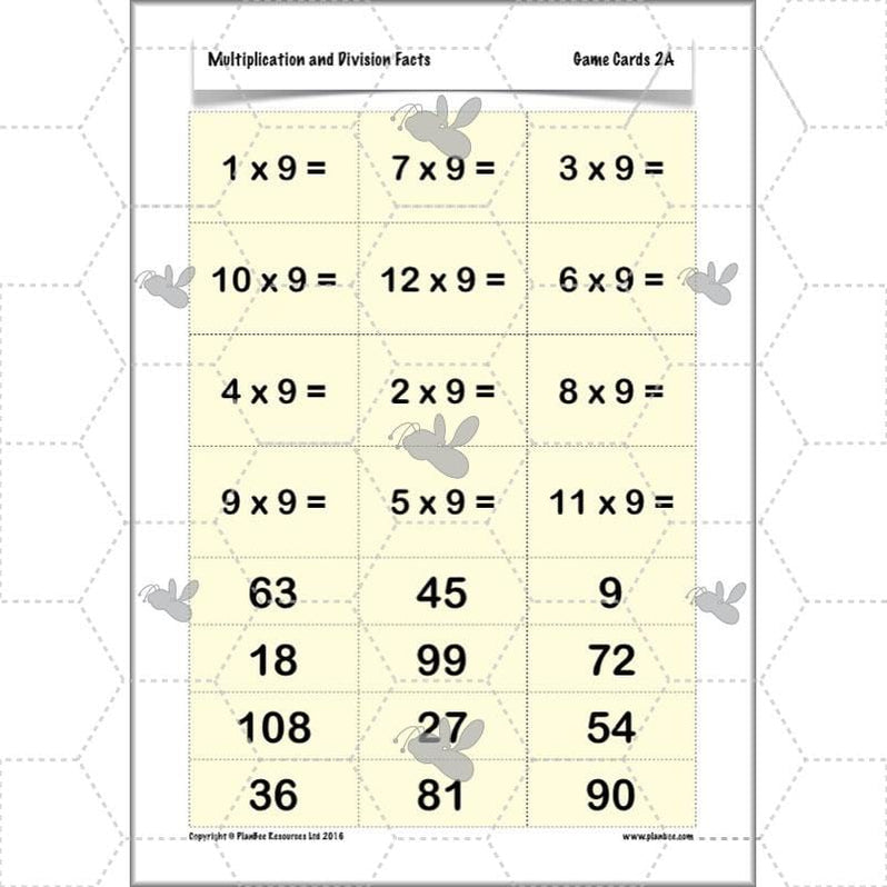 Multiplication and Division Facts Year 4 Maths by PlanBee