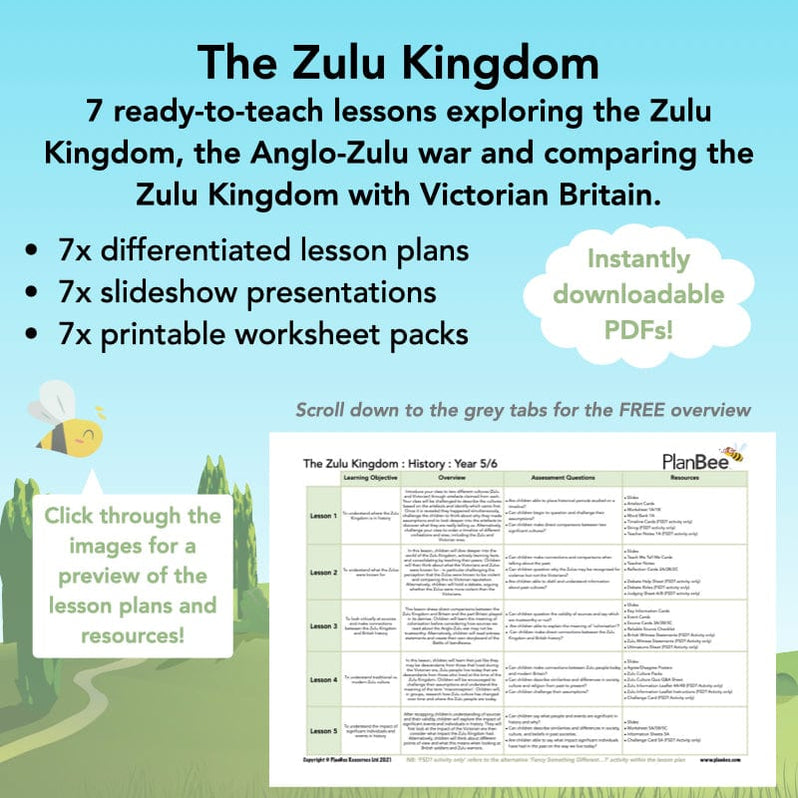 The Zulu Kingdom KS2 History Lesson Pack by PlanBee