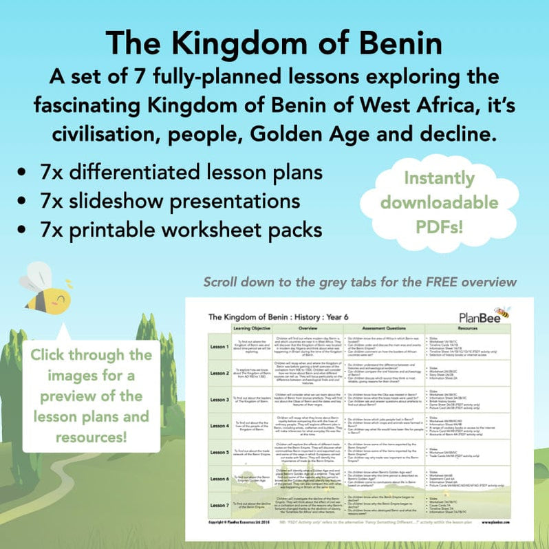 The Kingdom of Benin KS2 History Lesson Pack by PlanBee