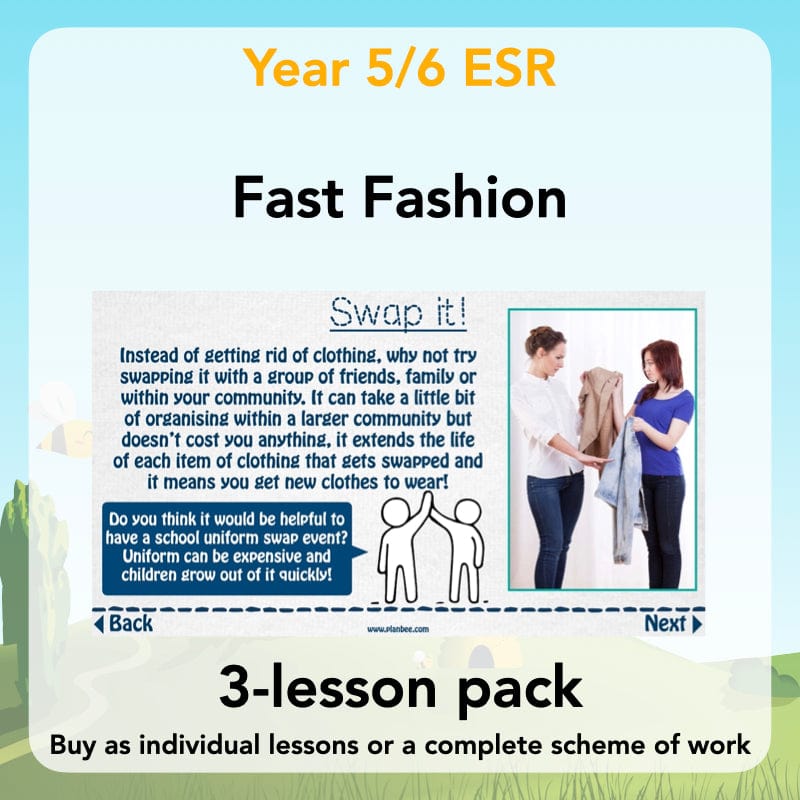 Fast Fashion Fairtrade KS2 ESR Lessons by PlanBee
