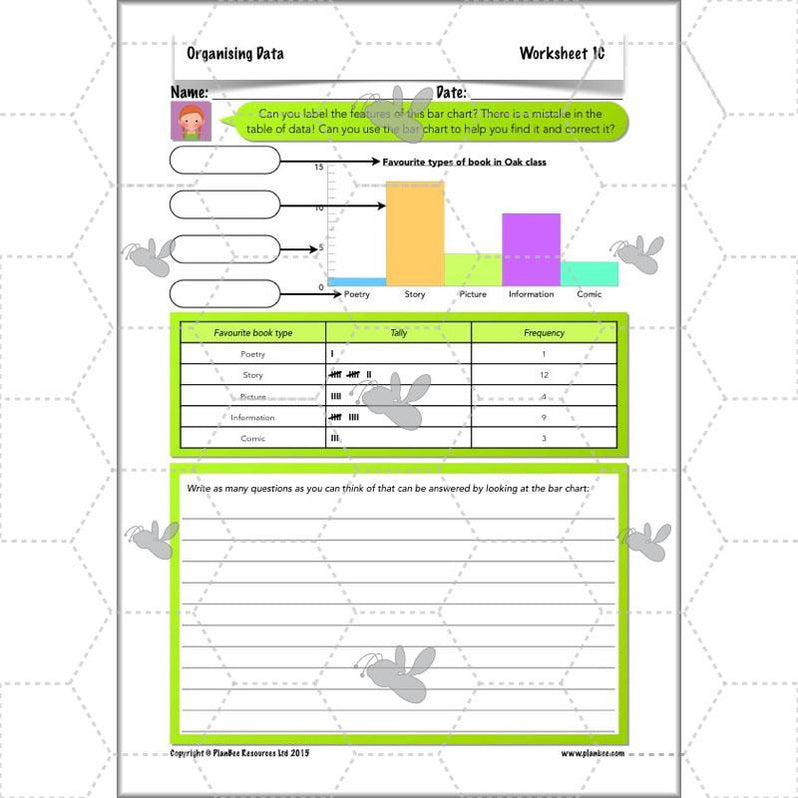 Year 3 Statistics Organising Data PlanBee Maths Lesson