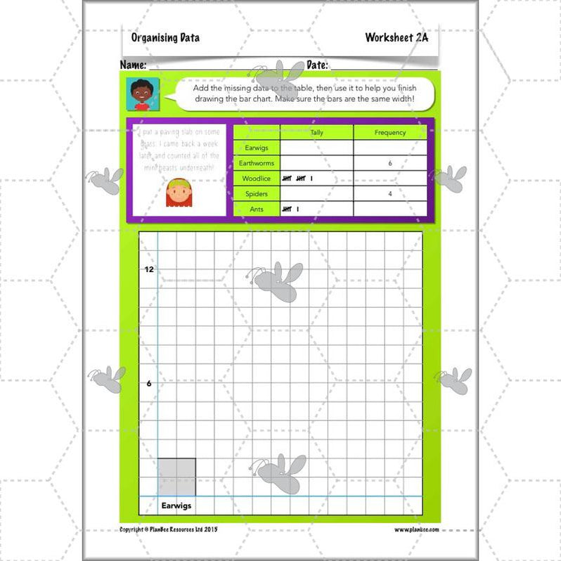 Year 3 Statistics Organising Data PlanBee Maths Lesson