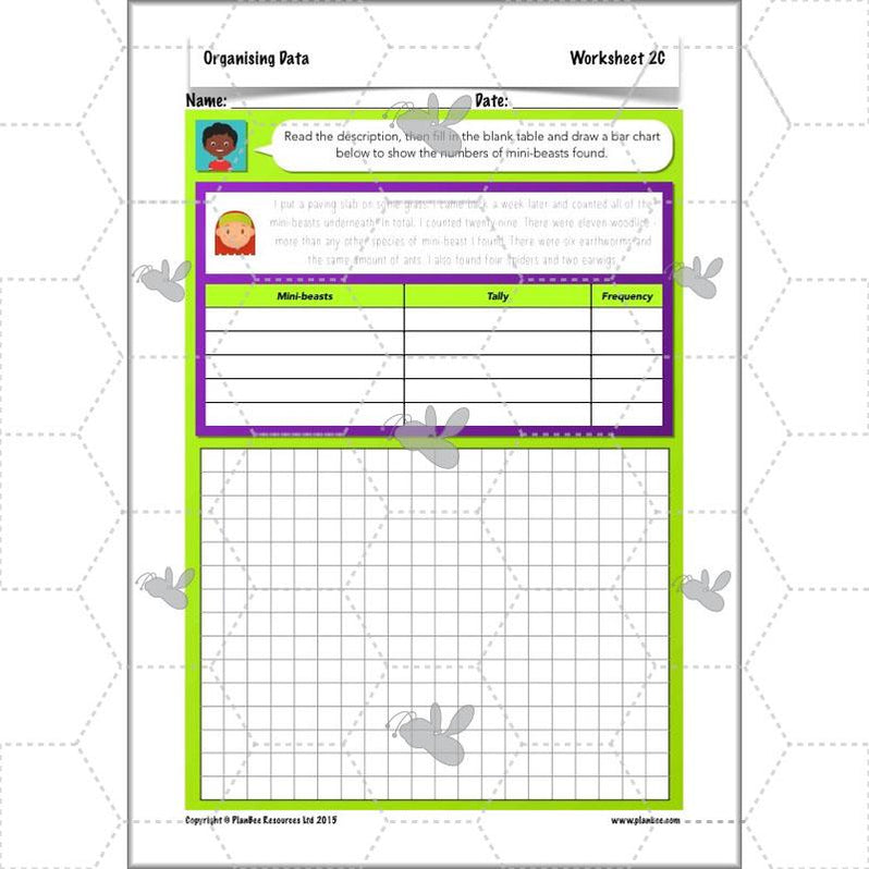 Year 3 Statistics Organising Data PlanBee Maths Lesson