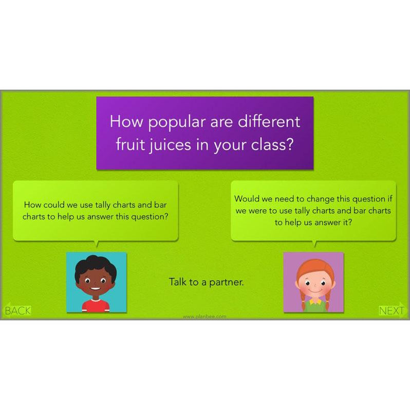 Year 3 Statistics Organising Data PlanBee Maths Lesson