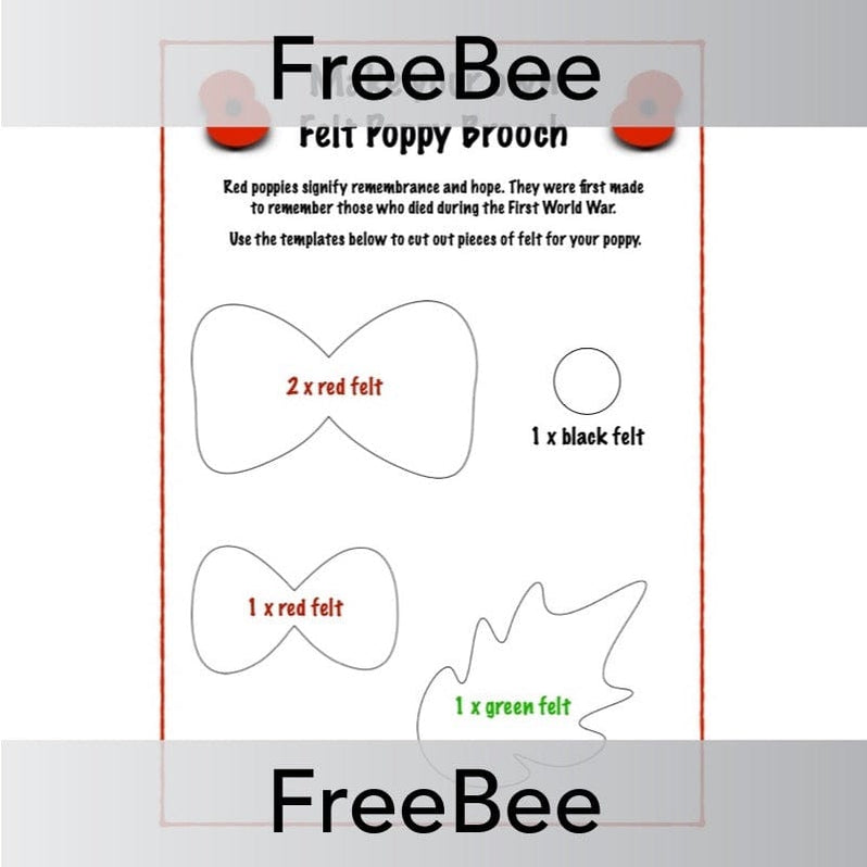 FREE Poppy Template to Make Poppy Brooches — PlanBee