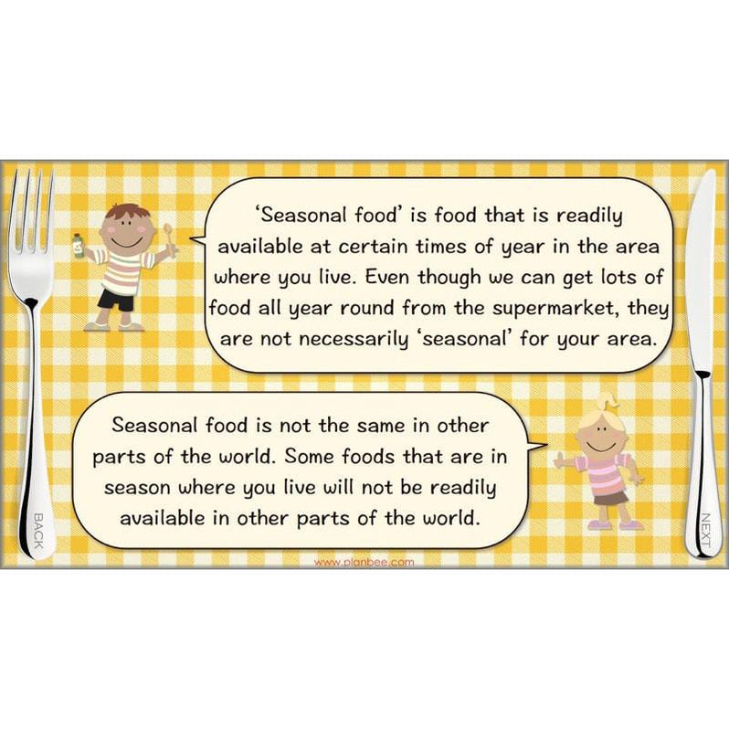 Seasonal Food Seasonality KS2 cooking lessons by PlanBee