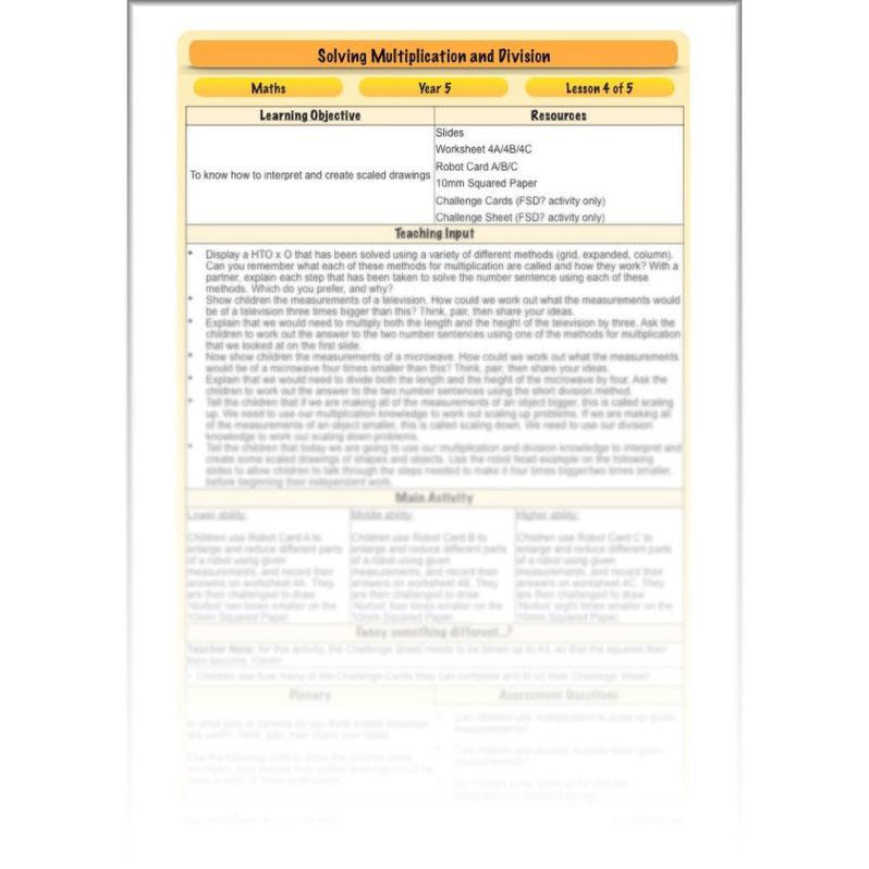 Solving Multiplication & Division Year 5 Maths by PlanBee