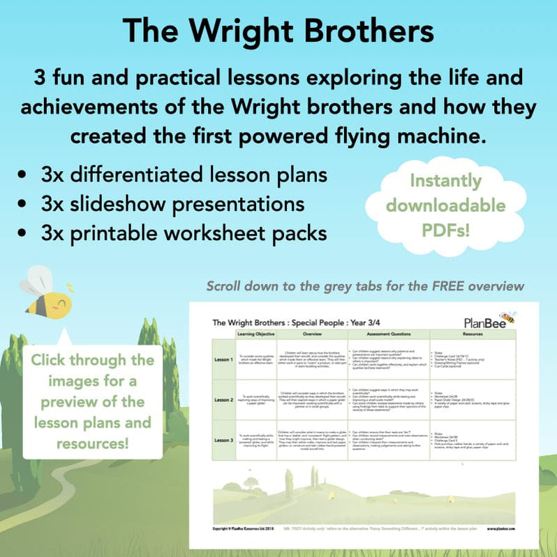 The Wright Brothers Lesson Plans by PlanBee