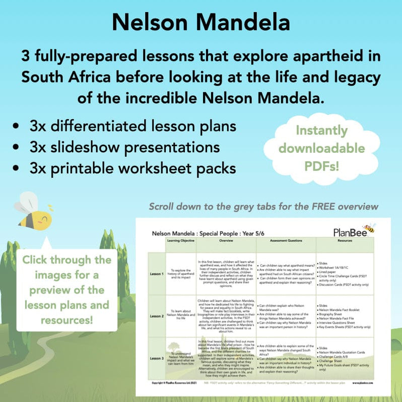 Nelson Mandela KS2 lessons by PlanBee