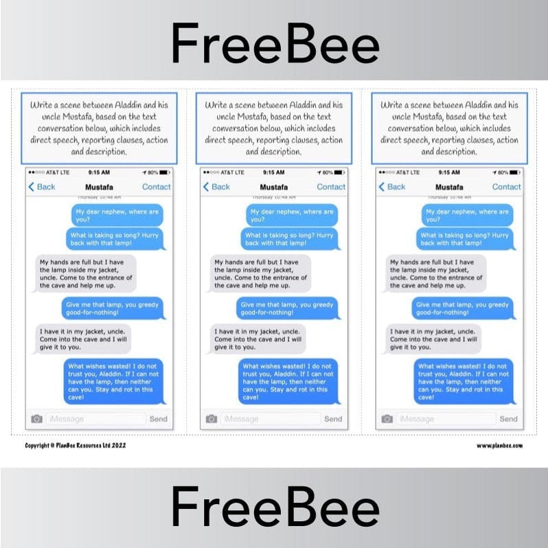 Text Message Conversations Free PDF Printable by PlanBee