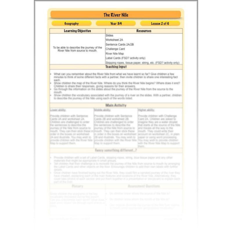 The River Nile KS2 Geography Lessons created by PlanBee