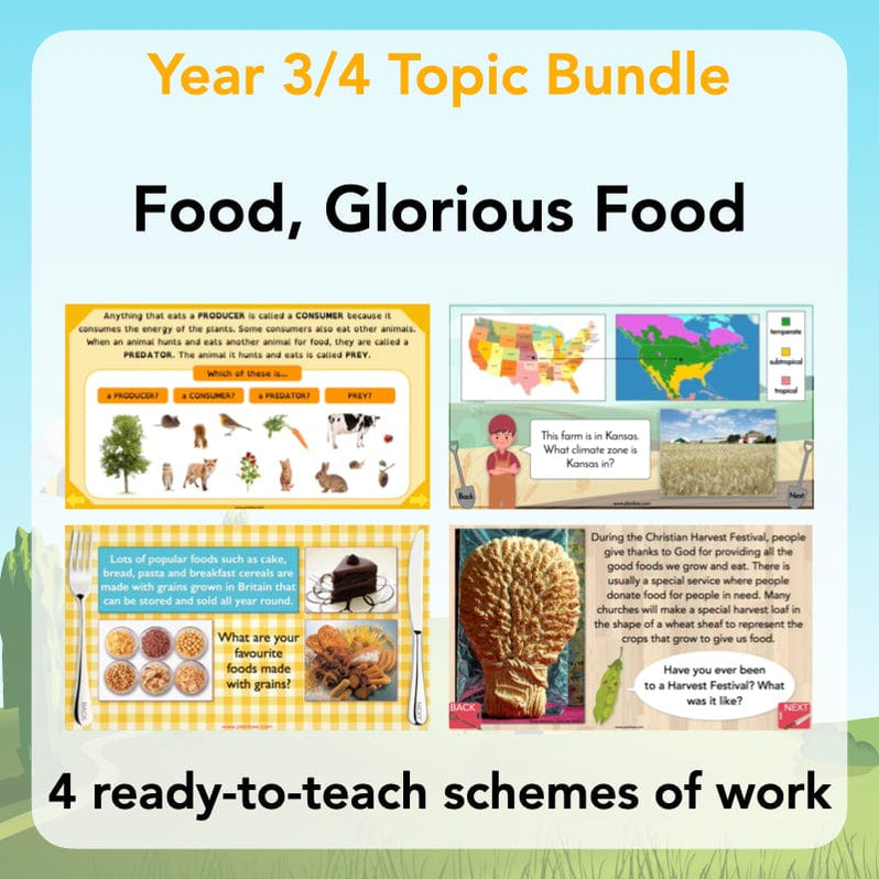 KS2 Food Glorious Food Topic for Year 3 & Year 4 by PlanBee